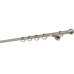 mydeco Gardinenstange &raquo;20mm Ball Wandtr&auml;ger 6,5 cm&laquo; 1 l&auml;ufig-l&auml;ufig Fixma&szlig; braun B/L: 300cm, 1 l&auml;ufig
