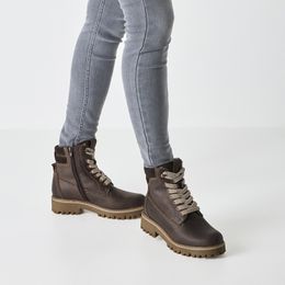 Tamaris Damen Winterboots, Gr. 40mokka, Leder, unifarben, Schuhe, Schn&uuml;rboots, Outdoorschuh mit PrimaLoft-Ausstattung