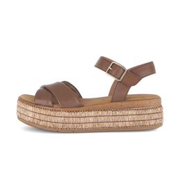 Gabor Damen Plateausandaletten "Plateau Sandale", Gr. 40, braun, Schuhe