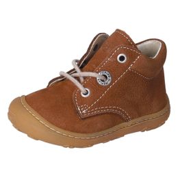 Baby Lauflernschuh "CORY 50, WMS: weit", Pepino BY RICOSTA, Gr. 26, braun, Leder, Schuhe, Schn&uuml;rschuh m. Weiten-Me&szlig;system, Leder, Gr&ouml;&szlig;enschablone zum