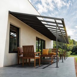 Palram-Canopia Terrassen&uuml;berdachung 'Sierra Cabrio' 295 x 971 cm Alu/Polycarbonat grau