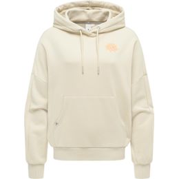 Ragwear Damen Kapuzenpullover "Pirita PP", beige, Gr. XS, Material: 70% Baumwolle, 30% Polyester, Pullover, oversized Damen Hoodie mit Print-Akzenten