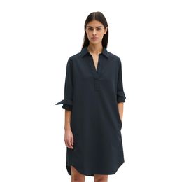 Marc O'Polo MARC O'POLO Damen Hemdblusenkleid "aus Organic-Cotton-Lyocell-Leinen-Mix"deep night blau, Gr. 36, unifarben, Obermaterial: 54% Baumwolle, 23%