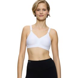 Damen Sport-BH "Triaction Wellness N", triaction by Triumph, Gr. 75, wei&szlig;, Single Jersey, Obermaterial: 77% Polyamid, 23% Elasthan (LYCRA),