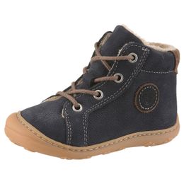 Baby Lauflernschuh "GEORGIE, WMS: weit", Pepino BY RICOSTA, Gr. 26, blau, Nubukleder, Schuhe, Winterschuh mit Weiten-Me&szlig;system, Gr&ouml;&szlig;enschablone zum