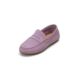 Marc O'Polo MARC O'POLO Damen Mokassin "aus Velours-Rindleder", Gr. 39, lila, Obermaterial: 100% Leder, unifarben, Schuhe