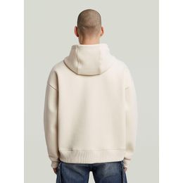 G-Star Raw G-STAR Herren Longpullover "Loose Hoodie Sweater"wei&szlig;bait, Gr. L, Obermaterial: 64% Polyester, 32% Baumwolle, 4% Elasthan, Pullover