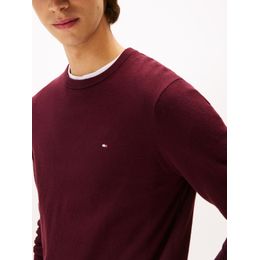 Tommy Hilfiger Herren Rundhalspullover "PIMA ORG CTN CASHMERE CREW NECK"deep burgundy, Gr. S, Obermaterial: 92% Baumwolle, 8% Kaschmir, Pullover