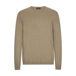 Herren Rundhalspullover "Clean Cut Copenhagen Claude Crewneck Knit"schwarz beige melange, Gr. L, Clean Cut Copenhagen, unifarben, 100% Baumwolle,