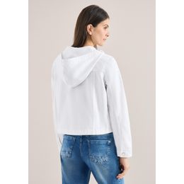 Cecil Damen Jeansjacke, wei&szlig;, Gr. XL, unifarben, Stoff, 52% Lyocell, 48% Baumwolle, Jacken, in Denim-Optik