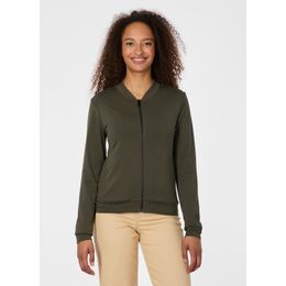 Ragwear Damen Sweatjacke "KENIANE"schwarz olive, Gr. L, unifarben, Sweatware, Obermaterial: 67% Polyester, 28% Viskose, 5% Elasthan, Sweatjacken,