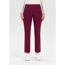 Stehmann Damen Stretch-Hose, rot, Gr. 48, unifarben, Obermaterial: 72% Viskose, 25% Polyamid, 3% Elasthan, Hosen, mit Schlitz
