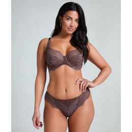 Hunkem&ouml;ller HUNKEM&Ouml;LLER Damen String "Daisy Thong", Gr. Sbraun, 90% Polyamid, 10% Elasthan, Unterhosen