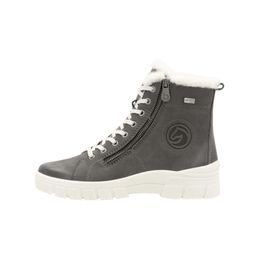 Remonte Damen Schn&uuml;rstiefelette "Remonte Stiefelette Veloursleder", Gr. 39, grau, Veloursleder, Schuhe