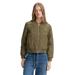 Damen Bomberjacke, gr&uuml;n, Gr. XL, TOM TAILOR DENIM, Strukturmuster, unifarben, Obermaterial: 100% Polyester. Futter: 100% Polyester, Jacken, mit