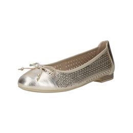 Caprice Damen Ballerina "Caprice Ballerinas Leder", Gr. 37, silber, Leder, Schuhe
