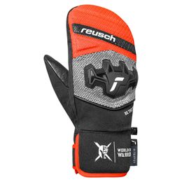 Reusch M&auml;dchen F&auml;ustlinge "Worldcup Warrior R-TEX XT Junior Mitten", schwarz, Gr. 5,5, mehrfarbig, 88% Polyester, 10% Ziegenleder, 2% Lederimitat,