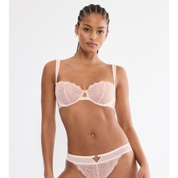 Triumph Damen Balconette-BH "Palina Waves of Glow", Gr. 70porcelain, Spitze, Obermaterial: 72% Polyamid, 19% Elasthan, 9% Viskose, BHs, leichter
