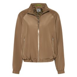 Fuchs & Schmitt FUCHS SCHMITT Damen Blousoncamel, Gr. 42, unifarben, Web, Obermaterial: 100% Polyester, Jacken, Umschlagkragen, Regular Fit, leicht gl&auml;nzende Qualit&auml;t