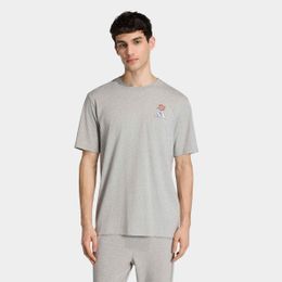 Herren T-Shirt "M ED T"medium grau heather, Gr. L, adidas Sportswear, Obermaterial: 100% Baumwolle, Shirts, f&uuml;r Erwachsene, mit sportlichem Stil,