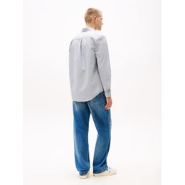 Tommy Jeans Herren Langarmhemd "TJM REGULAR OXFORD", blau, Gr. S, Web, Obermaterial: 100% Baumwolle, Hemden, mit Rundhalsausschnitt,