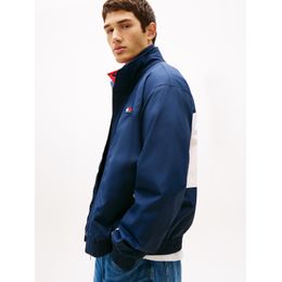 Tommy Jeans Herren Windbreaker "TJM HERITAGE FLAG"schwarz night navy, Gr. S, Web, Obermaterial: 100% Nylon, Jacken, Regular fit mit Stehkragen und