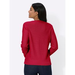 Classic Basics Damen Ajourpullover "Langarm-Pullover", lila, Gr. 52, unifarben, 100% Baumwolle, Pullover