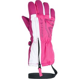 Ziener Kinder Skihandschuhe "LEO-Z Kinder"pop pink, Gr. 2,5, Kunstfaser, Handschuhe, wasserabweisend, windabweisend, atmungsaktiv, langer