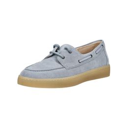 Gabor Damen Slipper "Gabor Slipper Veloursleder", Gr. 40, blau, Veloursleder, Schuhe