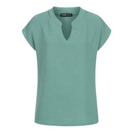 CLOUD 5IVE Damen Klassische Bluse "CLOUD 5IVE Musselin Bluse mit V-Ausschnitt"gr&uuml;n, Gr. S, 95% Polyester, 5% Elasthan, Blusen