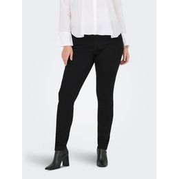Only CARMAKOMA Damen Skinny-fit-Jeans "CARSALLY REG SK DNM BJ030", schwarz, Gr. 54, unifarben, Denim/Jeans, Obermaterial: 64% Baumwolle, 31%