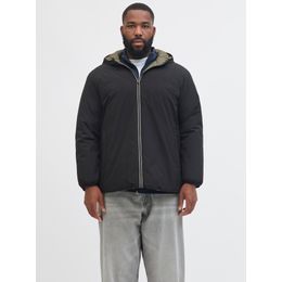 Jack & Jones PlusSize Herren Wendejacke "JJEBROOK REVERSIBLE JACKET SN PLS", schwarz, Gr. XXXL, JACK & JONES PLUSSIZE, mehrfarbig, unifarben, Web, Obermaterial: 100%