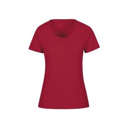 TRIGEMA Damen T-Shirt "TRIGEMA Damen T Shirt aus Biobaumwolle"rubin, Basic, Gr. S, Single Jersey, 100% Baumwolle (Bio-Baumwolle kbA), Shirts