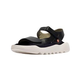 Softinos Damen Riemchensandale "Softinos Sandalen Leder", Gr. 39navy, Leder, Schuhe