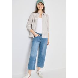 Cecil Damen Loose-fit-Jeanslight blau washed, Gr. 28, unifarben, Jeans, 78% Baumwolle, 20% Polyester, 2% Elasthan, Jeans, im Capri-Style