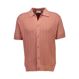 LINDBERGH Herren Cardigan "Cardigan (Kurzarm) Relaxed Fit", rosa, Gr. S, Obermaterial: 100% Baumwolle, Strickjacken
