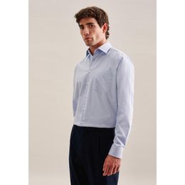 Seidensticker Herren Businesshemd "Schwarze Rose", blau, Gr. 38, unifarben, 100% Baumwolle, Hemden, Regular 1/1 Extra lang Kentkragen Uni