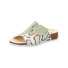 Think! THINK Damen Pantolette "Think Pantoletten Leder", Gr. 42, gr&uuml;n, Leder, Schuhe
