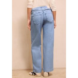 Damen Loose-fit-Jeans, blau, Gr. 33, STREET ONE STUDIO, unifarben, Jeans, 85% Baumwolle, 9% Polyester, 4% Elastomultiester, 2% Elasthan, Jeans, mit