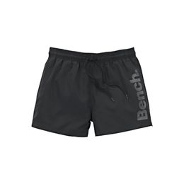 Bench. Herren Badeshorts, schwarz, Gr. S, unifarben, Microfaser, Polyester, Badehosen, mit seitlichem Logoschriftzug