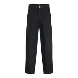 Jack & Jones Kinder Chinos "JPSTEVAN JETT CHINO JNR"schwarz, Gr. 128, JACK & JONES JUNIOR, unifarben, Web, Obermaterial: 100% Baumwolle, Hosen
