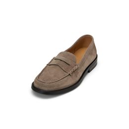 Marc O'Polo MARC O'POLO Damen Loafer "aus edlem Rindleder", Gr. 46cinder, Obermaterial: 100% Leder (Rind), unifarben, Schuhe