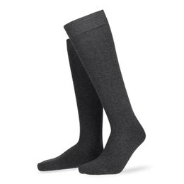 Hudson Herren Kniestr&uuml;mpfe "ONLY 2-PACK", Gr. 43grau, meliert, Baumwollmischung, Socken, Komfortbund mit weitem Fu&szlig;ausschnitt