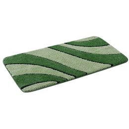 Badematte OTTO HOME, H:16mmdunkelgr&uuml;n, hellgr&uuml;n, Polyester, Badematten, "Anna, Badvorleger, Badezimmer Teppich", Badteppich, Hoch Tief Effekt,