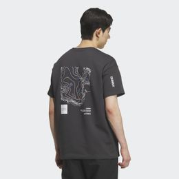 adidas terrex Herren Funktionsshirt "XPLORIC GRAFIK"carbon, Gr. XL, Obermaterial: 53% Baumwolle, 47% Polyester, Shirts