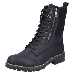 Rieker Damen Winterstiefelette, Gr. 36, schwarz, Lederimitat, unifarben, Schuhe, Winterboots, Schn&uuml;rboots mit wasserabweisender RiekerTEX-Membran