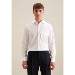 Seidensticker Herren Businesshemd "Schwarze Rose", wei&szlig;, Gr. 47, unifarben, 100% Baumwolle, Hemden, Comfort 1/1 Kentkragen Uni