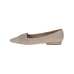 Peter Kaiser Damen Ballerina "Peter Kaiser Ballerinas Veloursleder/Textil", Gr. 36, beige, Textil, Veloursleder, Schuhe