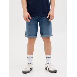 Jack & Jones Kinder Shorts "JJIRICK JJORIGINAL SHORTS SQ 223 JNR"blau denim, Gr. 176, JACK & JONES JUNIOR, unifarben, Web, Obermaterial: 76% Baumwolle, 22%