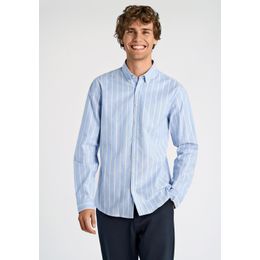 LINDBERGH Herren Businesshemd "Oxford-Hemd Relaxed Fit", blau, Gr. S, Obermaterial: 98% Baumwolle, 2% Elasthan, Hemden